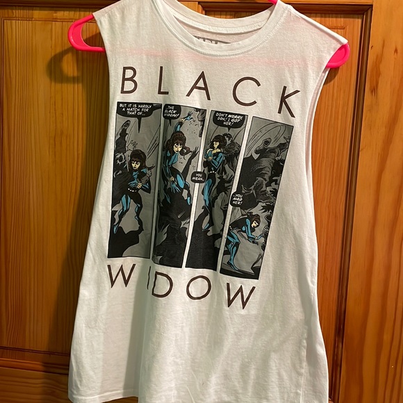 Hot Topic | Tops | Hot Topic Marvels Black Widow Muscle Tee | Poshmark